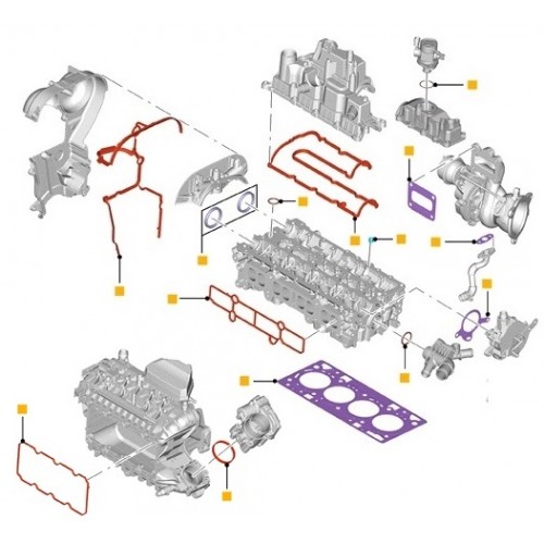 Ford 1891382 Комплект верхніх прокладок двигуна 1,5L EcoBoost